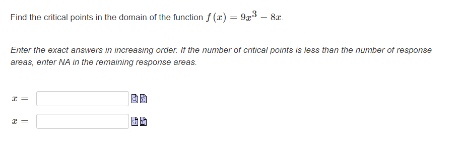 Solved Find the critical points in the domain of the | Chegg.com