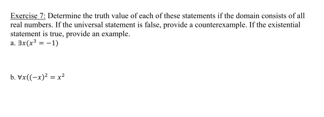 Solved Determine the truth value of each of these statements | Chegg.com