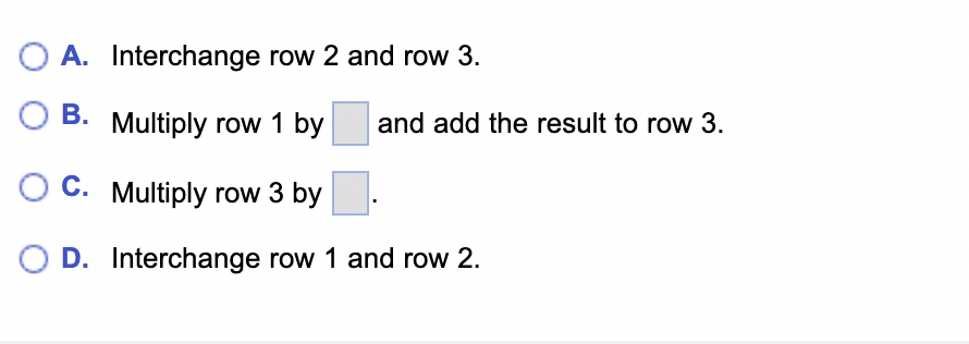 Find the elementary row operation that transforms the | Chegg.com