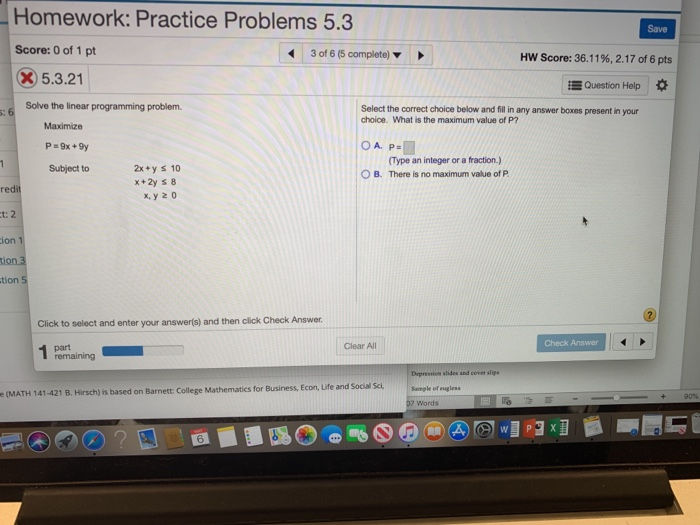 Solved Homework Practice Problems 5 3 Save Score 0 Of 1 Pt