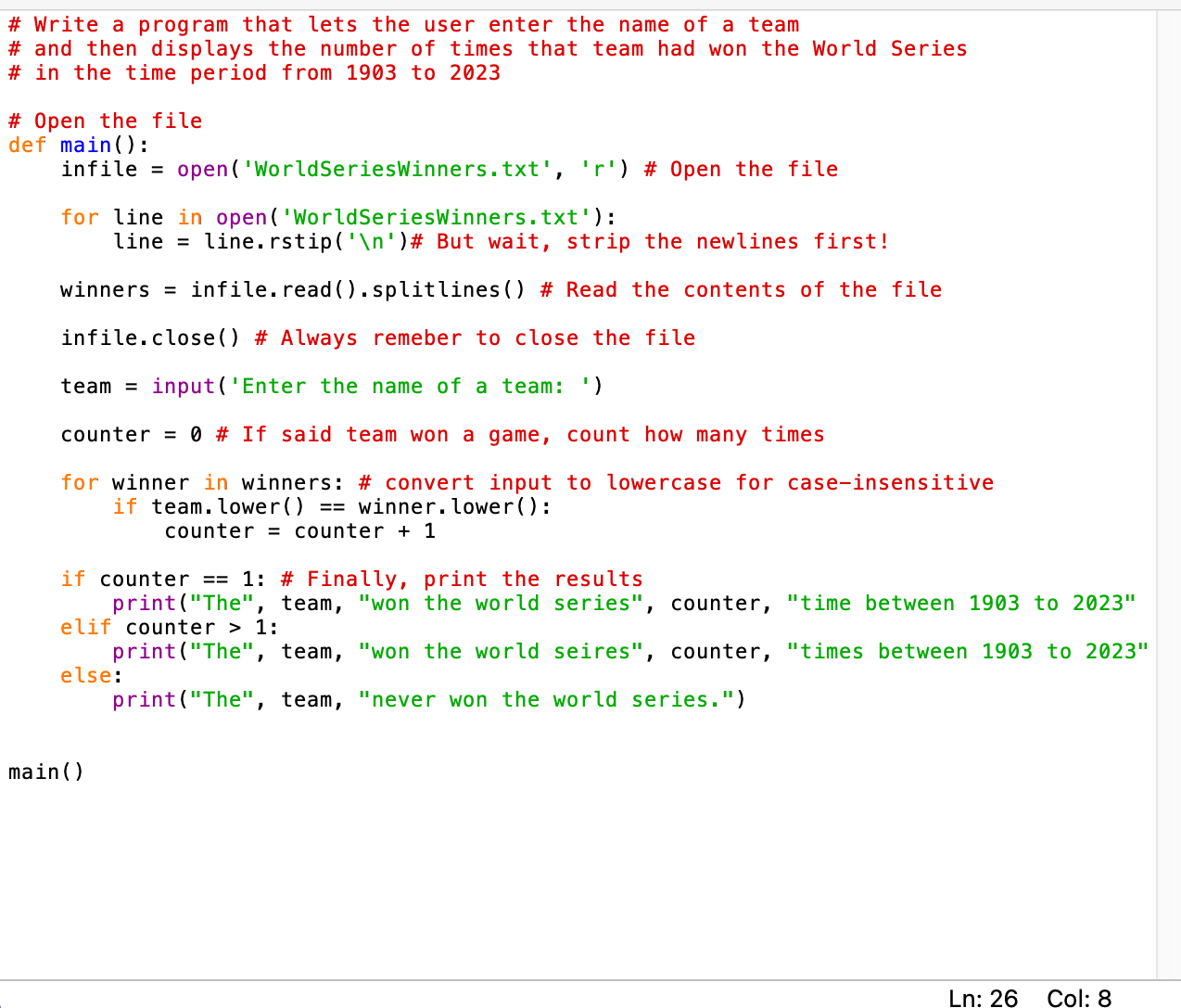 Solved Please help me fix my program attached in the image. | Chegg.com