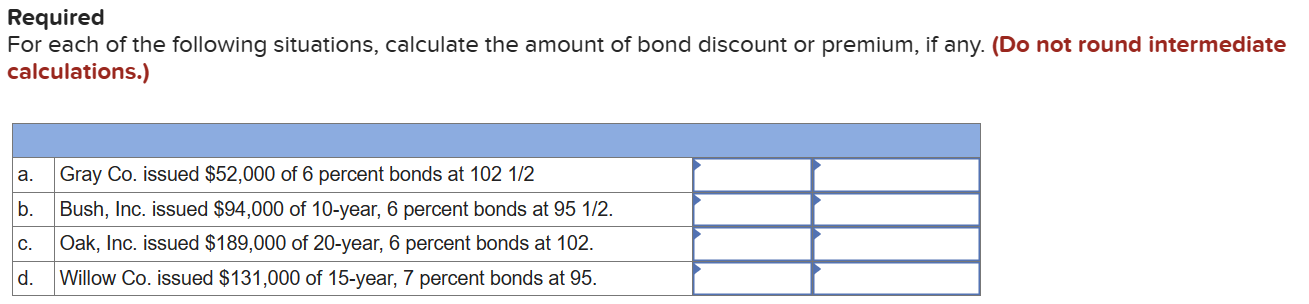 Solved Required For each of the following situations, | Chegg.com