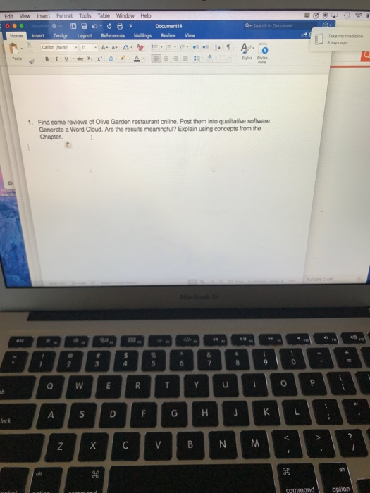 Edit View Tools Table Window Help O insert Format D | Chegg.com