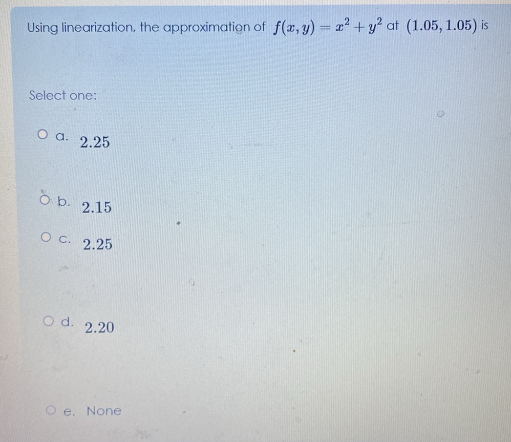 Solved Using linearization, the approximation of | Chegg.com
