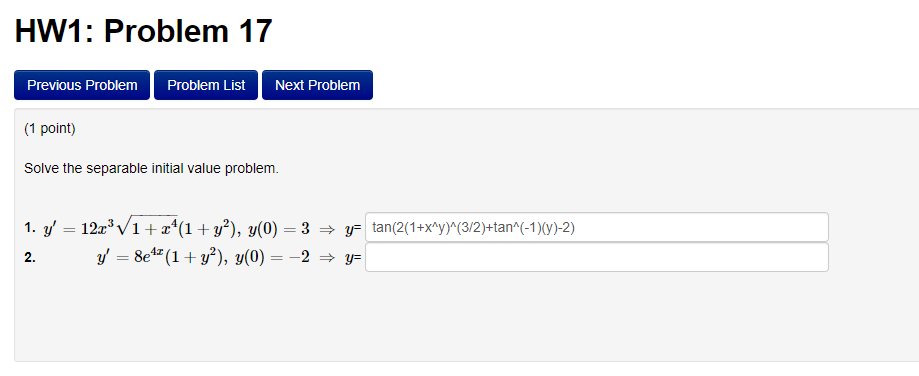 Solved HW1: Problem 17 Previous Problem Problem List Next | Chegg.com