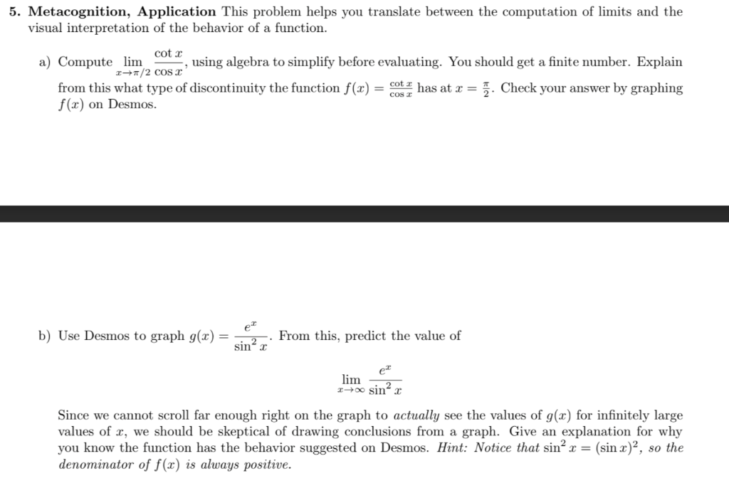 Solved Metacognition, Application This problem helps you | Chegg.com