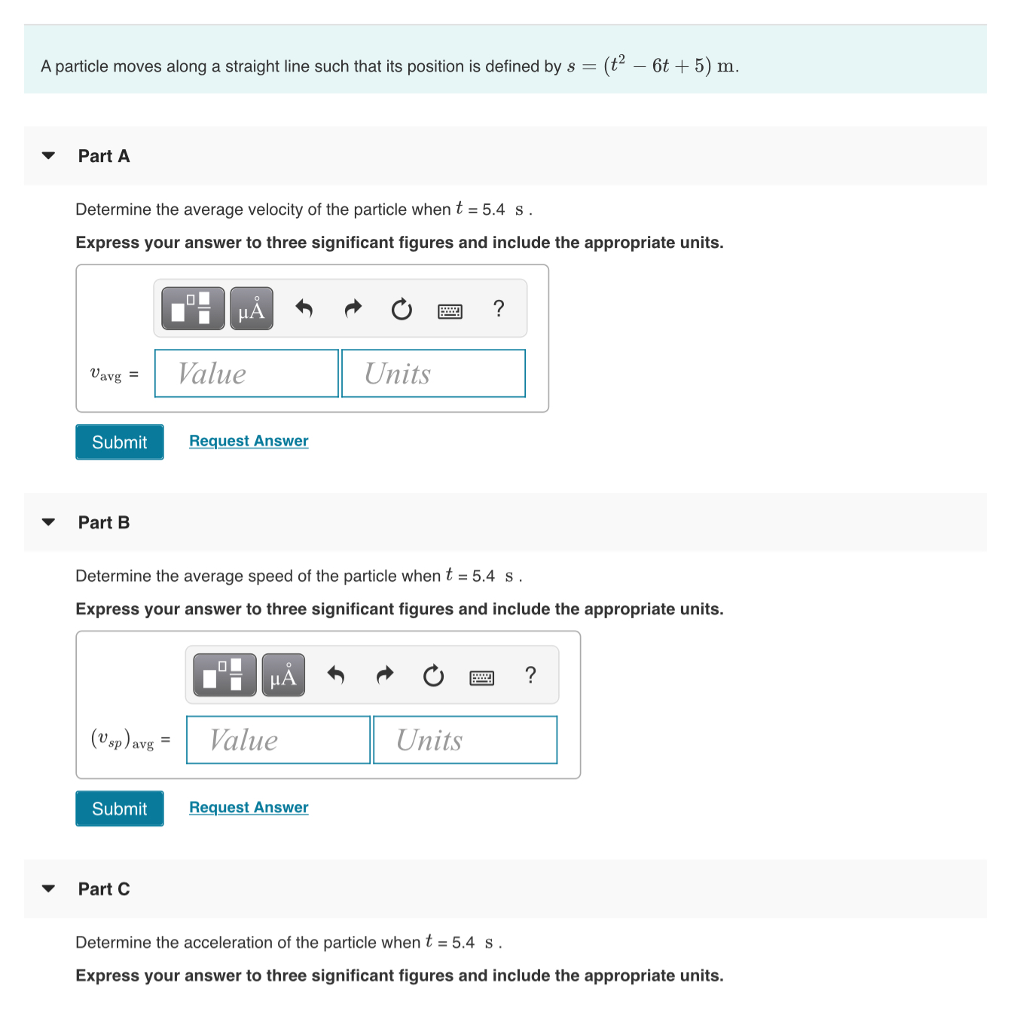 Solved A particle moves along a straight line such that its | Chegg.com