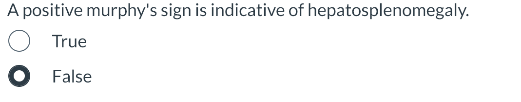 Solved A positive murphy's sign is indicative of | Chegg.com