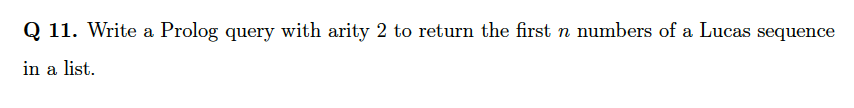 Solved Q 11. Write a Prolog query with arity 2 to return the | Chegg.com
