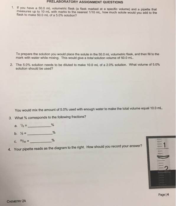 Solved PRELABORATORY ASSIGNMENT QUESTIONS 1. If you have a | Chegg.com