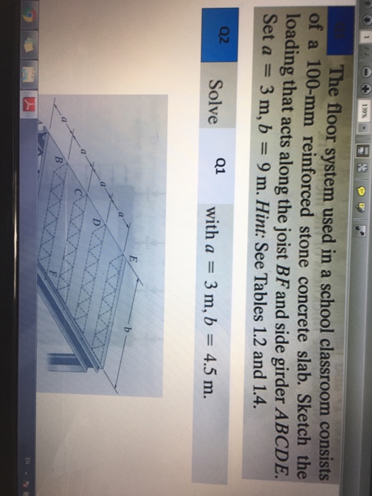 Solved The floor system used in a school classroom consists | Chegg.com