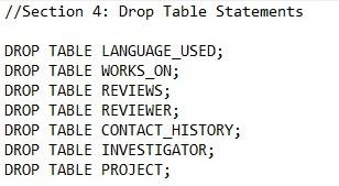 Solved Section 1 Using SQL, create tables according to the | Chegg.com