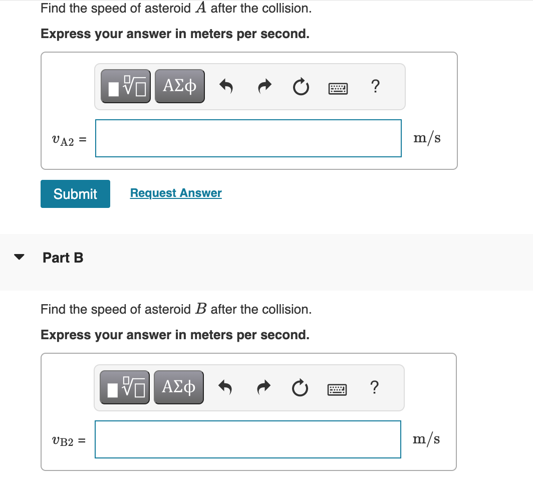 Solved Two asteroids of equal mass in the asteroid belt | Chegg.com
