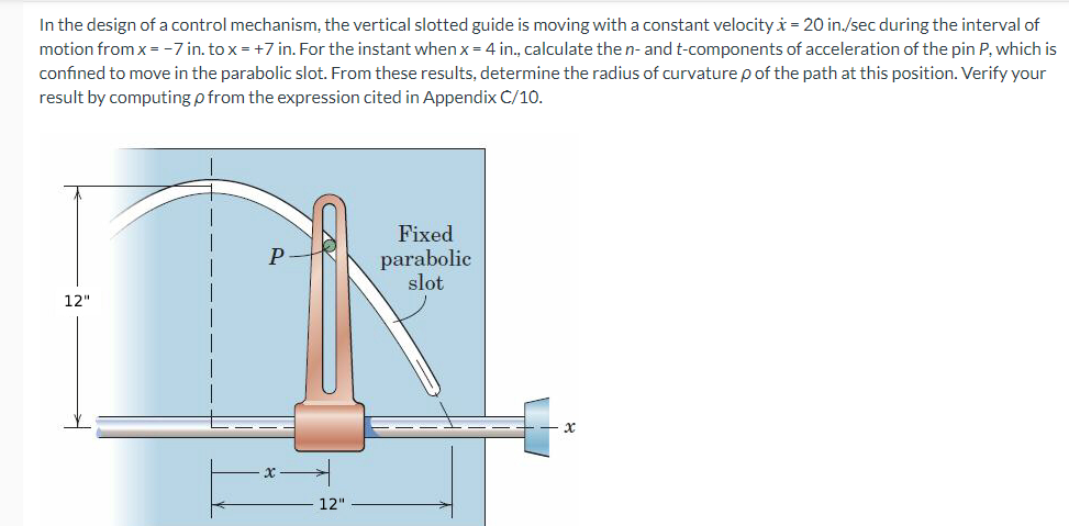 Solved In the design of a control mechanism, the vertical | Chegg.com