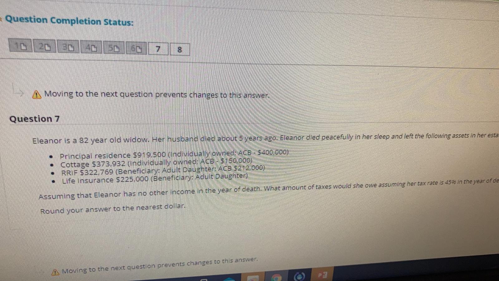 Question Completion Status: i Moving to the next | Chegg.com
