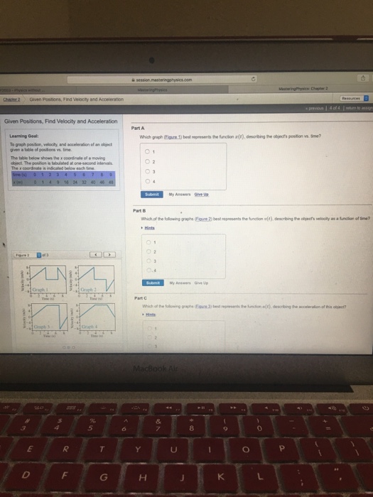 Solved haer2 Given Postions, Find Velocity and Acceleration | Chegg.com