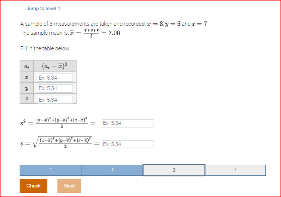 Solved Jump to level 1A sample of 3 ﻿measurements are taken | Chegg.com