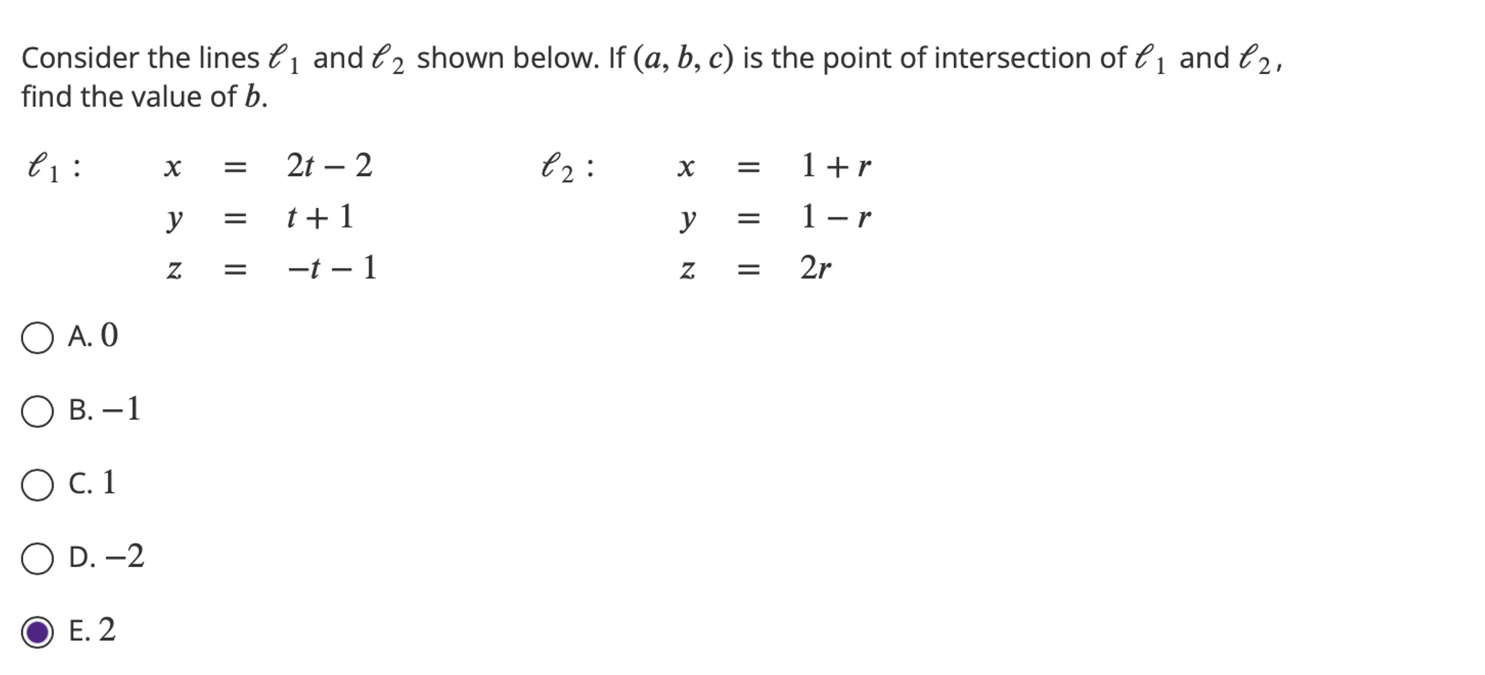 Solved Consider the lines l1 ﻿and l2 ﻿shown below. If | Chegg.com