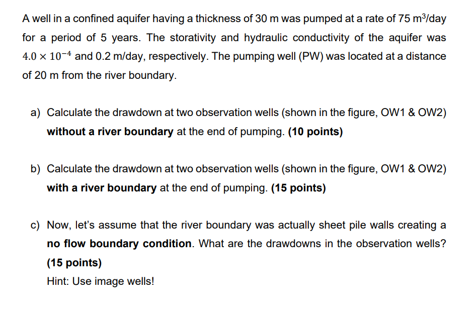 Solved Try to use the following equation: Thiem Equation, | Chegg.com
