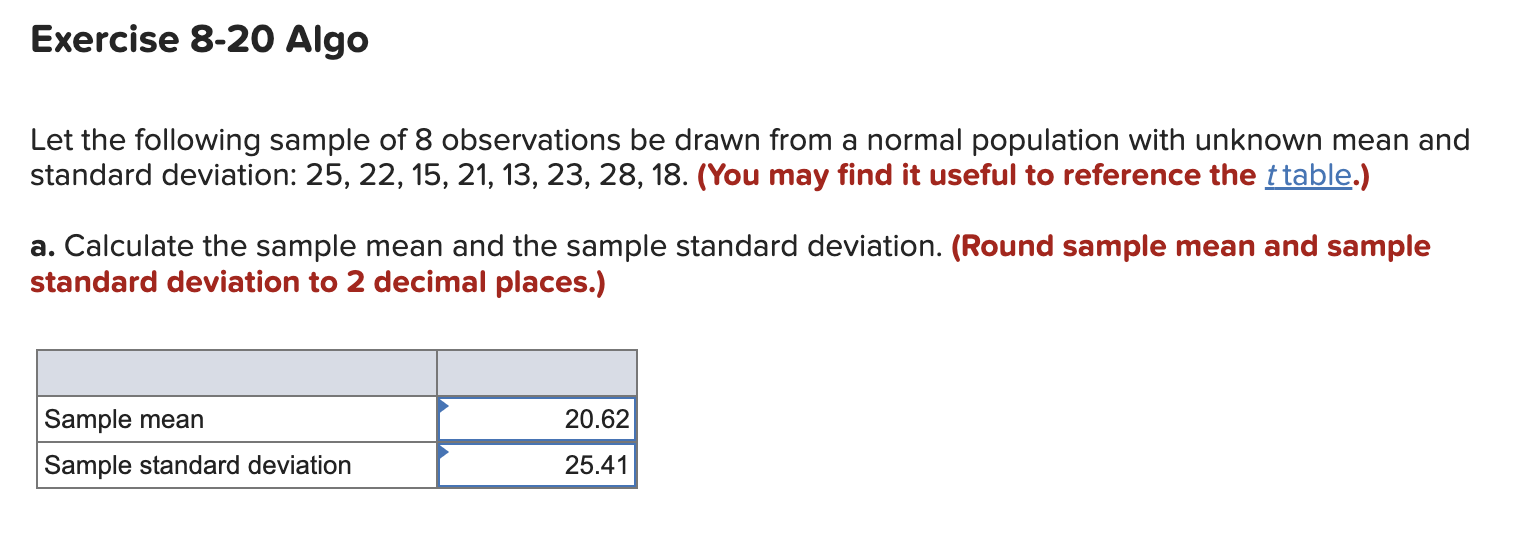 Solved Let the following sample of 8 observations be drawn | Chegg.com