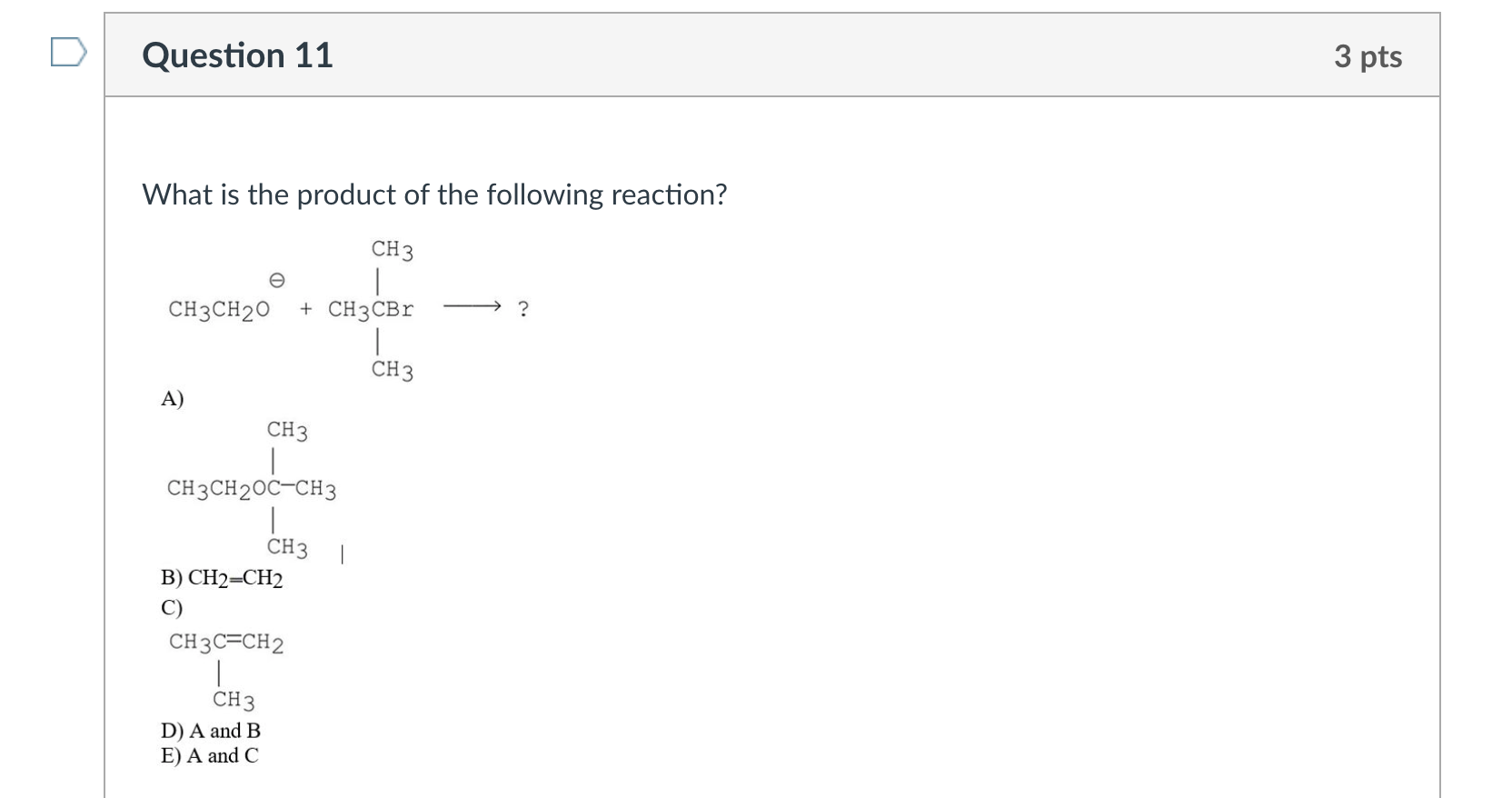 Solved What is the product of the following reaction? | Chegg.com