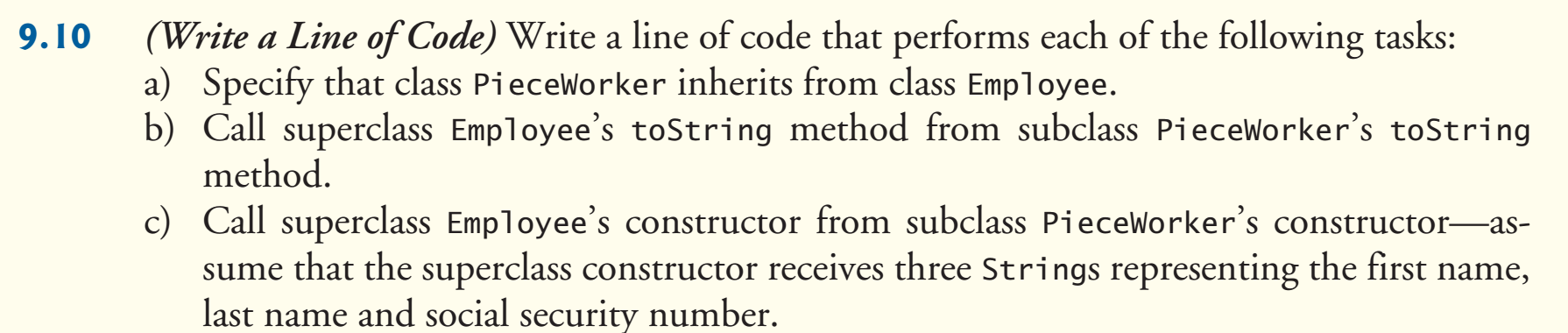 Solved 9.10 (Write a Line of Code) Write a line of code that | Chegg.com
