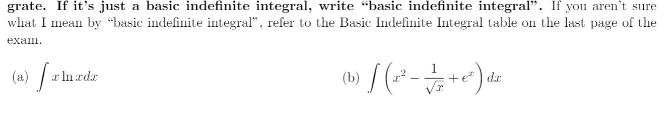 Solved Calculate the following indefinite integrals. | Chegg.com