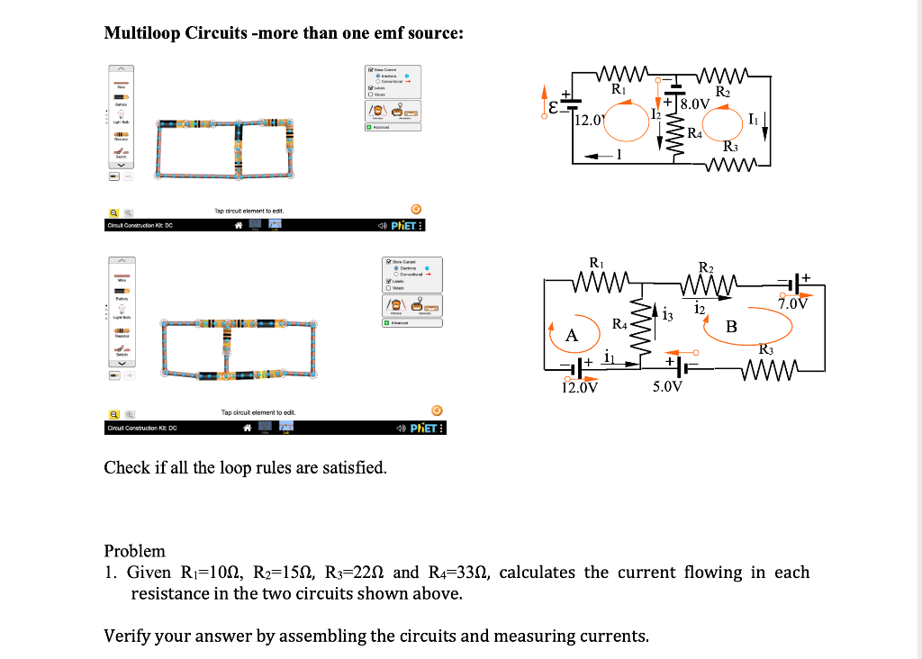 Solved Multiloop Circuits -more than one emf source: www Ri | Chegg.com
