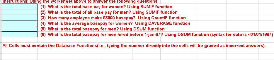 Solved Employee Data EmpLastname EmpFirstName EmpGender | Chegg.com