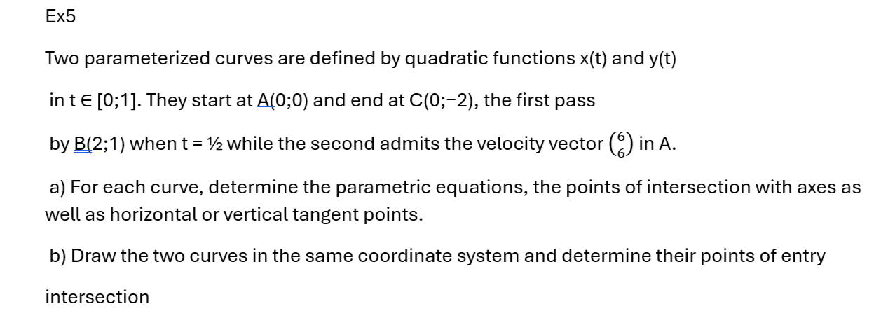 Advanced Math - ﻿parametric equationPlease kindly | Chegg.com
