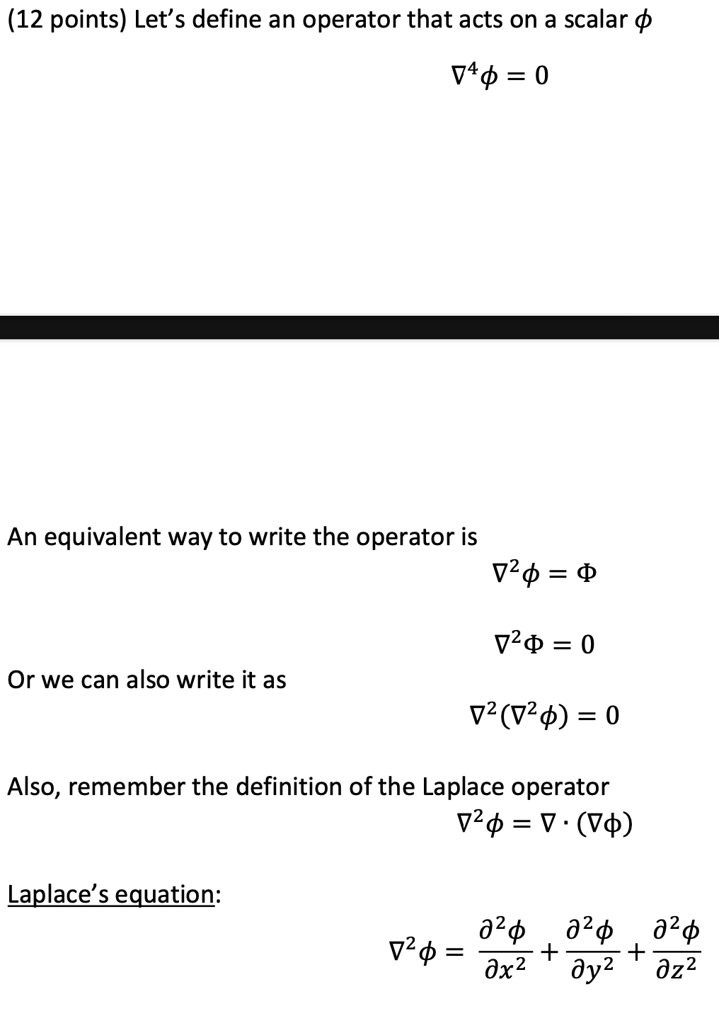 Solved (12 points) Let's define an operator that acts on a | Chegg.com