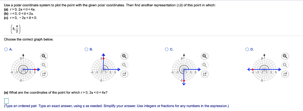 Solved Use A Polar Coordinate System To Plot The Point With Chegg
