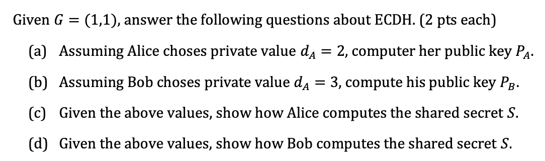 5. = The elliptice curve y2 = x3 + x – 1 over the | Chegg.com