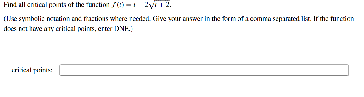 Solved Find all critical points of the function | Chegg.com