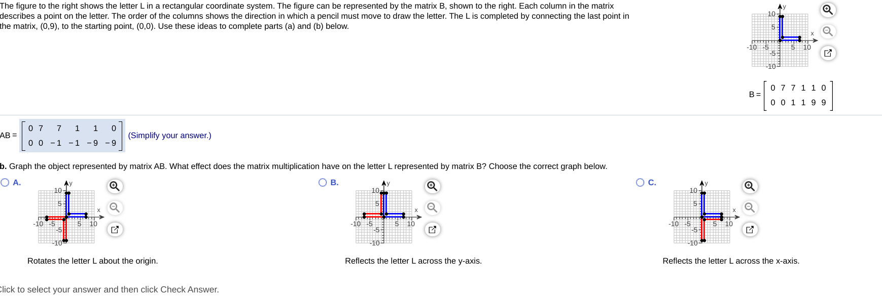 Solved The figure to the right shows the letter L in a | Chegg.com