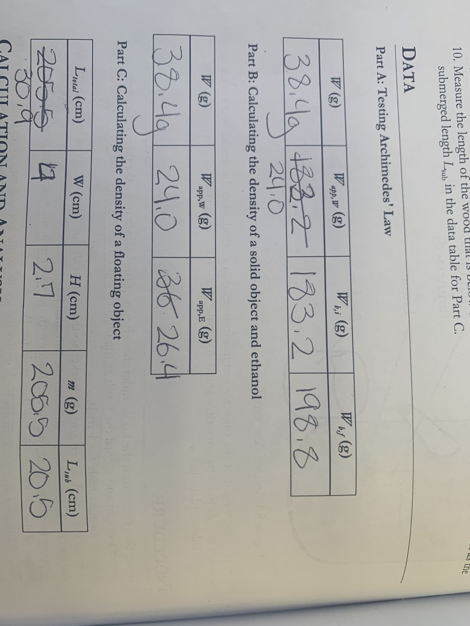 Solved 42 Th ch W -Wapp = Pobj W Density of a liquid P (8.6 | Chegg.com