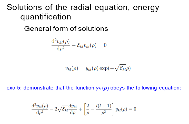 Solved Solutions of the radial equation, energy | Chegg.com