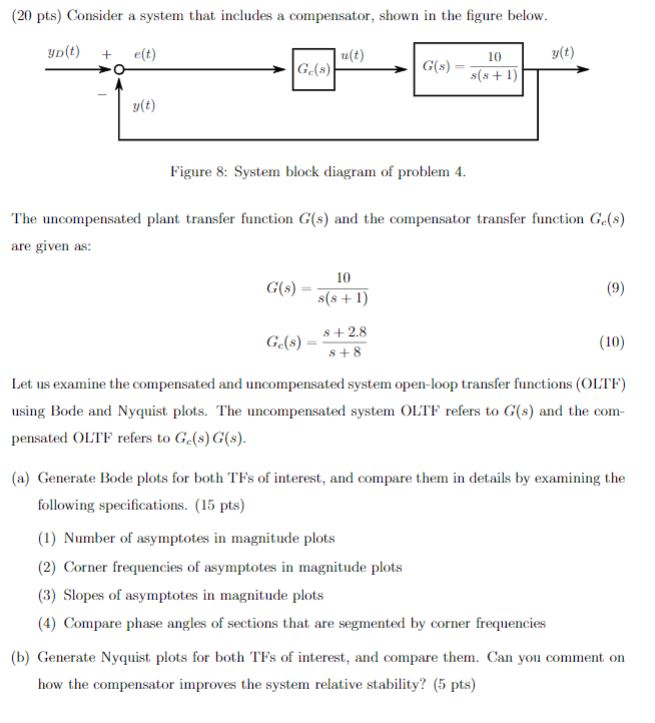 Solved (20 pts) Consider a system that includes a | Chegg.com