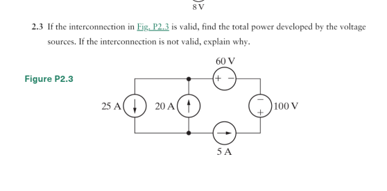 Solved 2.3 If the interconnection in Fig. P2.3 is valid, | Chegg.com