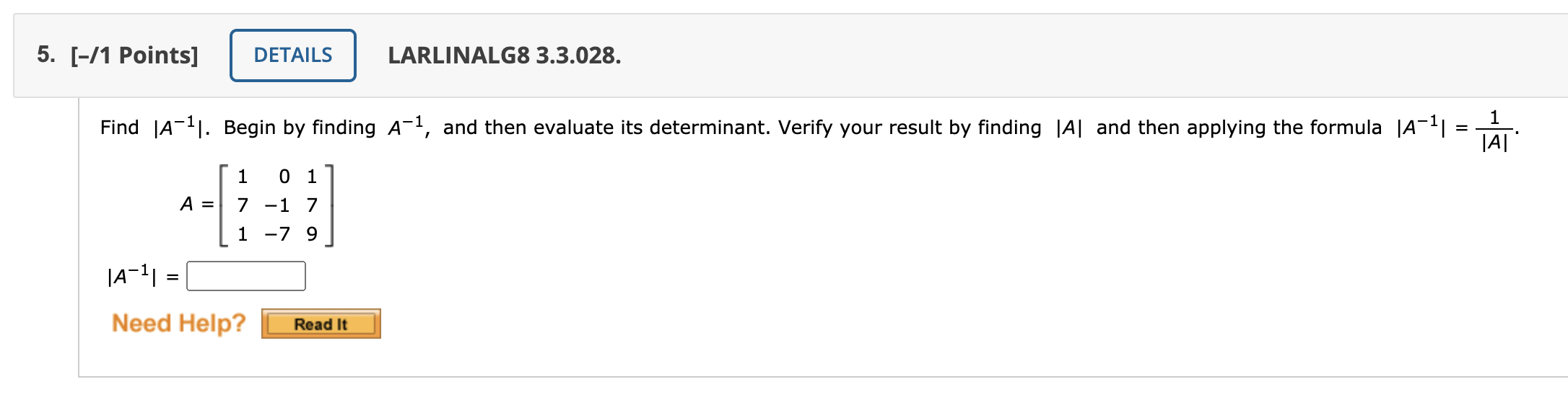 Solved 5. (-/1 Points] DETAILS LARLINALG8 3.3.028. Find | Chegg.com