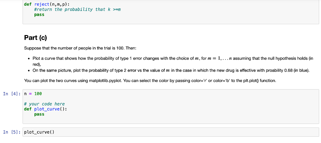 Homework 10 Programming - Hypothesis Testing In this | Chegg.com