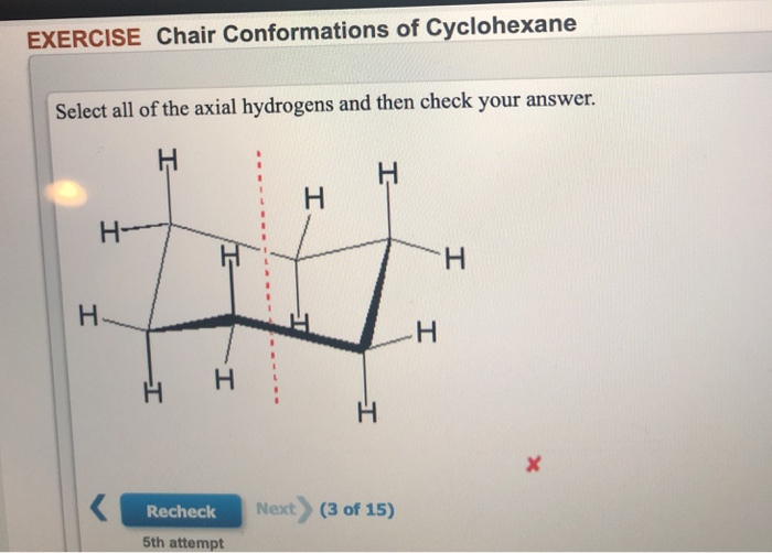 Solved EXERCISE Chair Conformations of Cyclohexane Select | Chegg.com