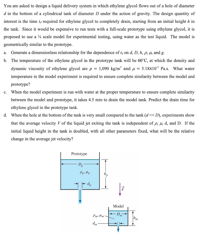 Solved You are asked to design a liquid delivery system in | Chegg.com