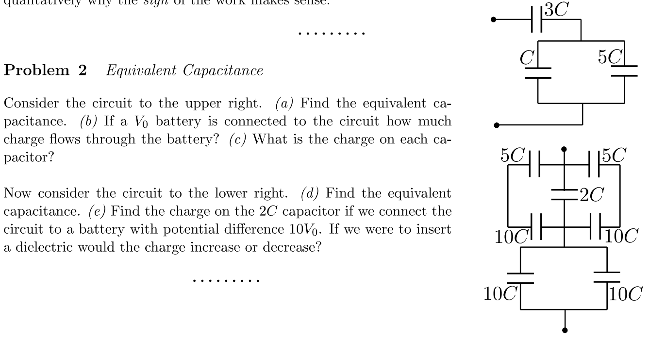 Solved Problem 2 ﻿Equivalent CapacitanceConsider the circuit | Chegg.com