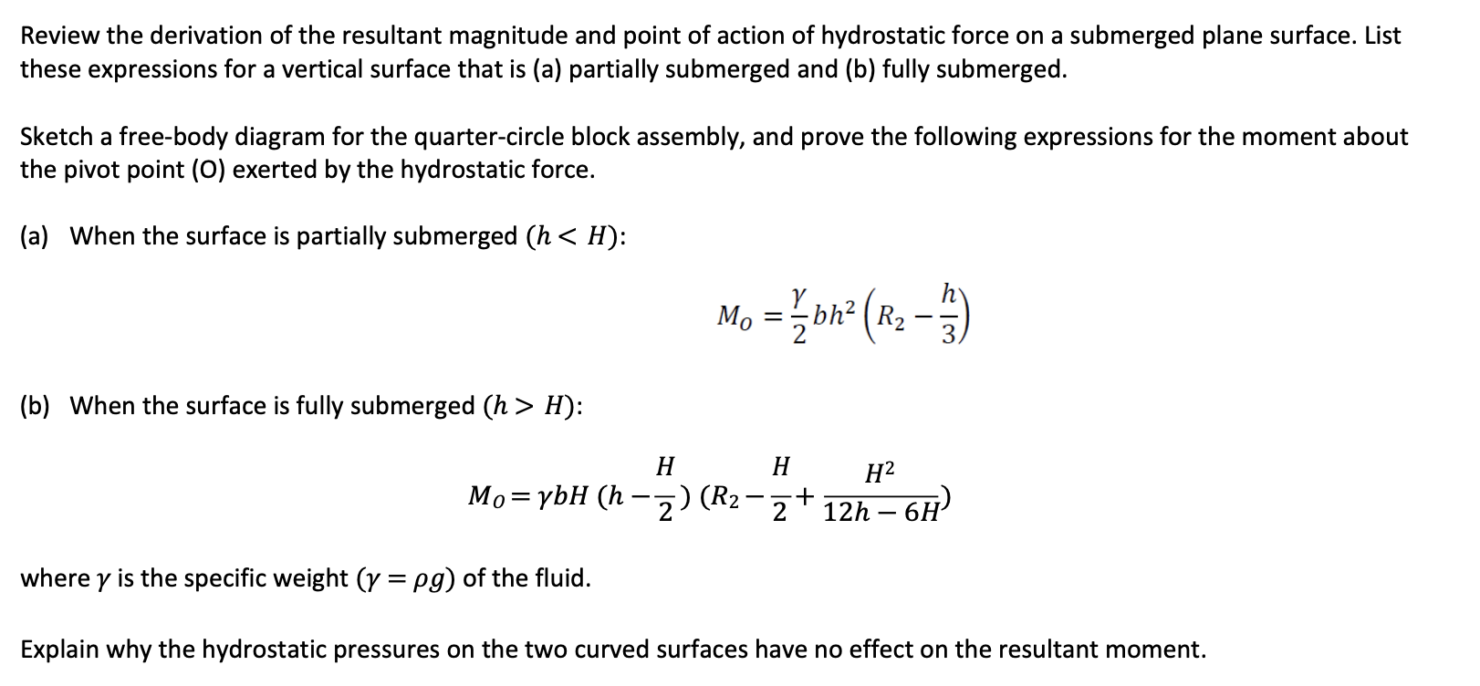 Solved Armfield Hydrostatic Force Demonstration UnitReview | Chegg.com