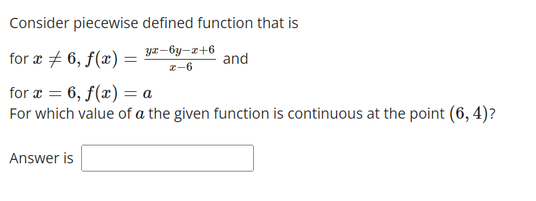 Solved Consider piecewise defined function that is for | Chegg.com