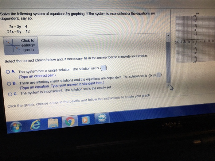 Solved Solve the following system of equations by graphing. | Chegg.com