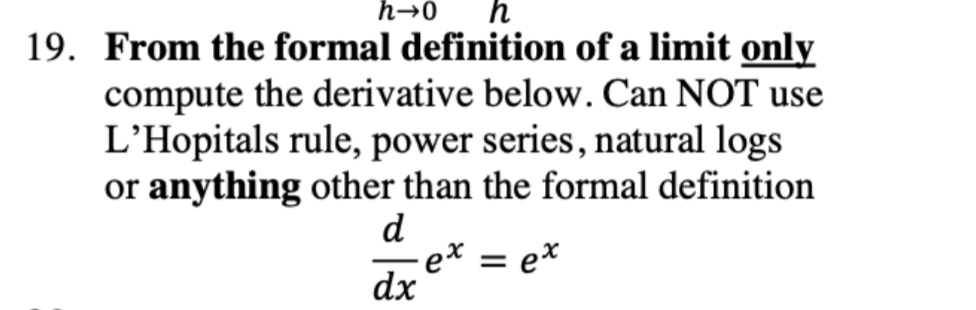 Solved From the formal definition of a limit only compute | Chegg.com