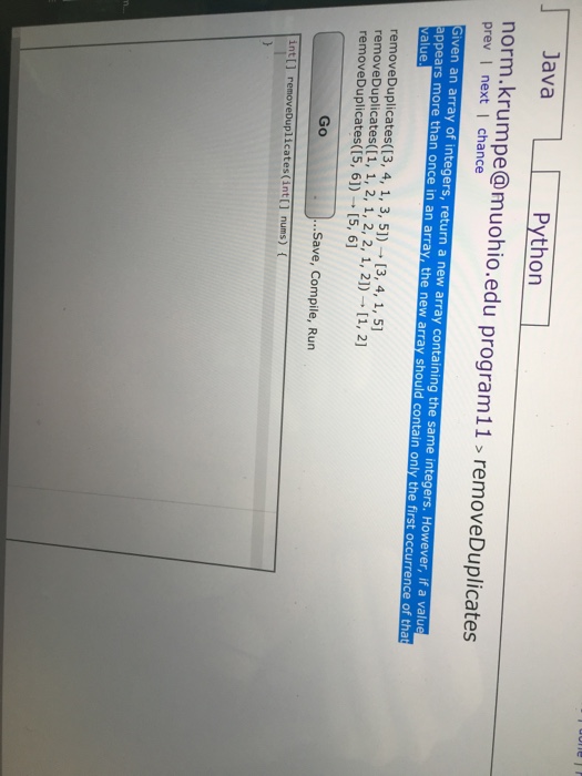 Solved Given an array of integers, return a new array | Chegg.com