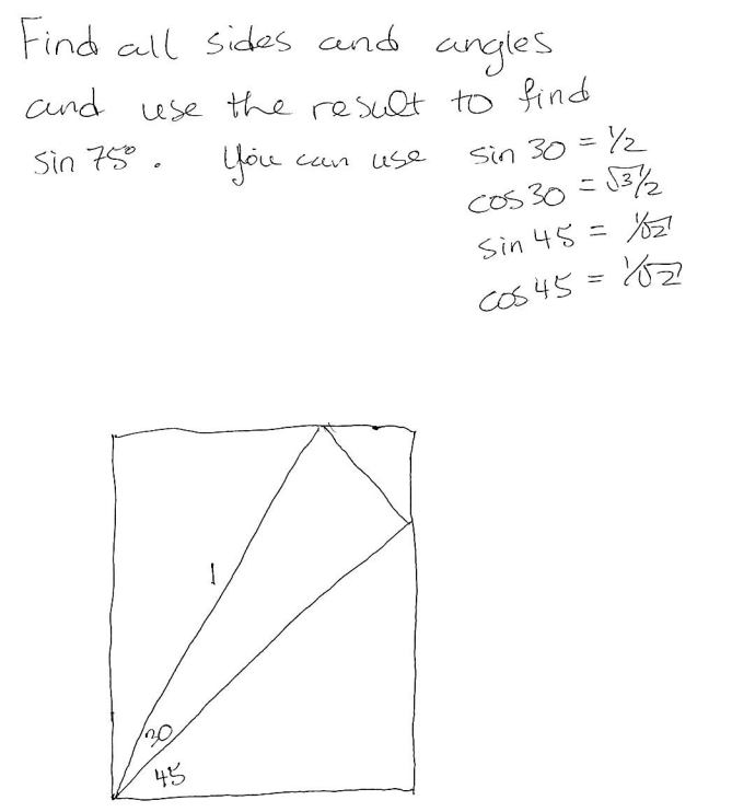 Solved Find all sides and angles and use the result to find | Chegg.com